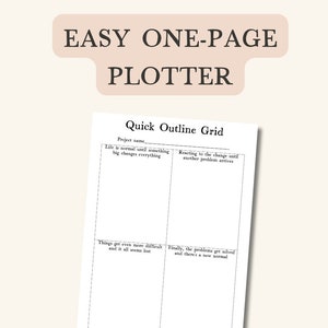 Story Writing Template for Authors, Writer Printables for Outlining ...