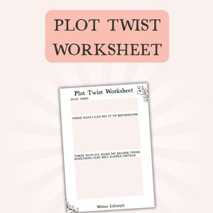 Plot Twist Worksheet, Novel Plotting Planner Printable, Plot Template ...