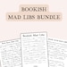Printable Mad Libs Bundle for Bookworms, Book Club Game, Funny Party ...