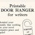 Printable Door Hanger, Writer at Work, Do Not Disturb, Printables for ...