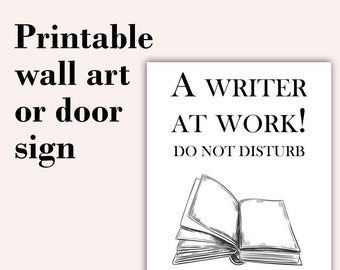 Writer Do Not Disturb - Etsy