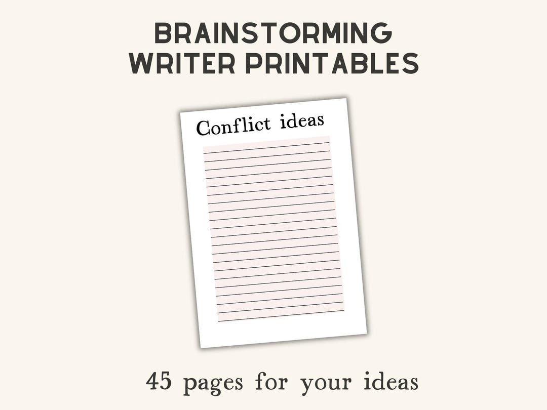 Brainstorming Printables for Writers (PDF) - Etsy UK