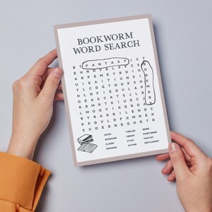 Word Search Bundle for Bookworms, Printable Word Games, Book Club ...