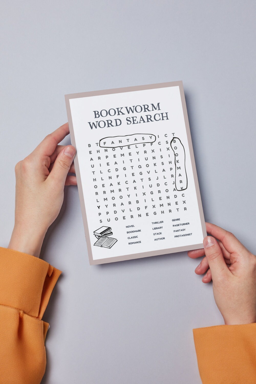 Word Search Bundle for Bookworms, Printable Word Games, Book Club ...