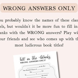 Printable Game Bundle for Book Clubs, Bookworm Party Games, Book Club ...