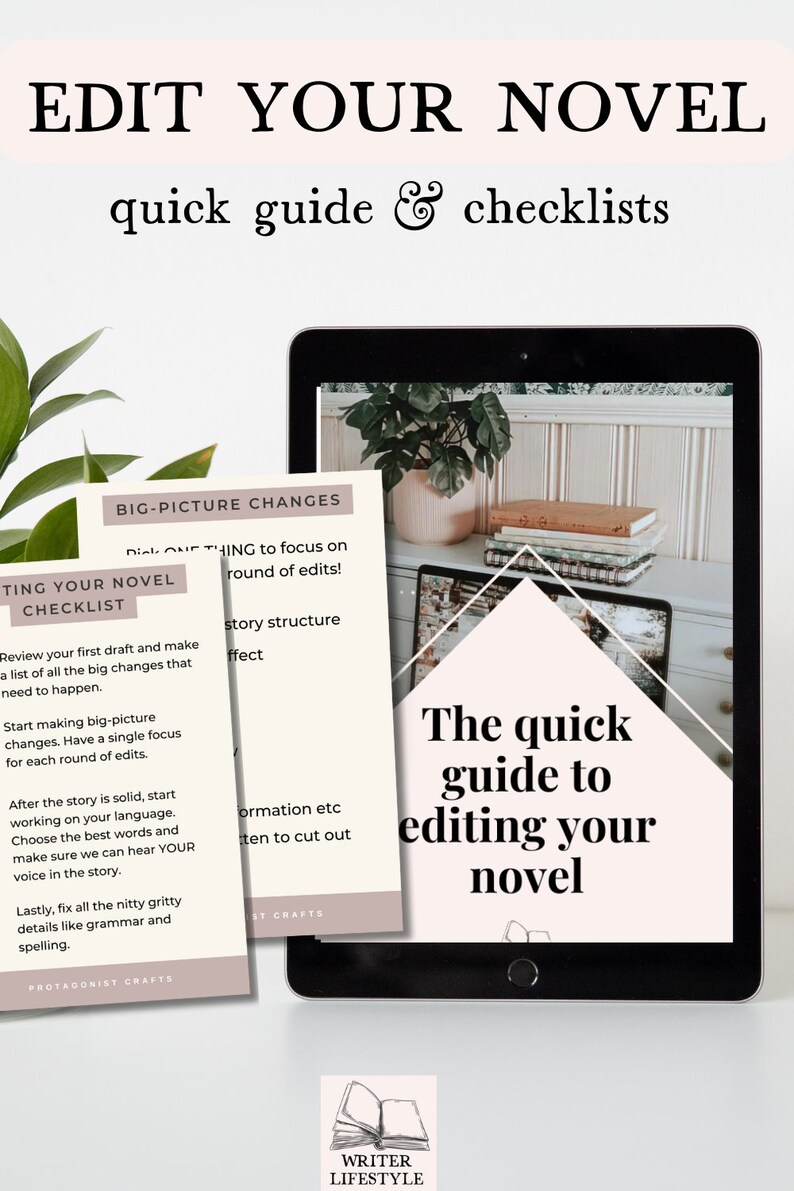 Quick Guide and Cheat Sheets to Editing Your Novel Printables - Etsy UK