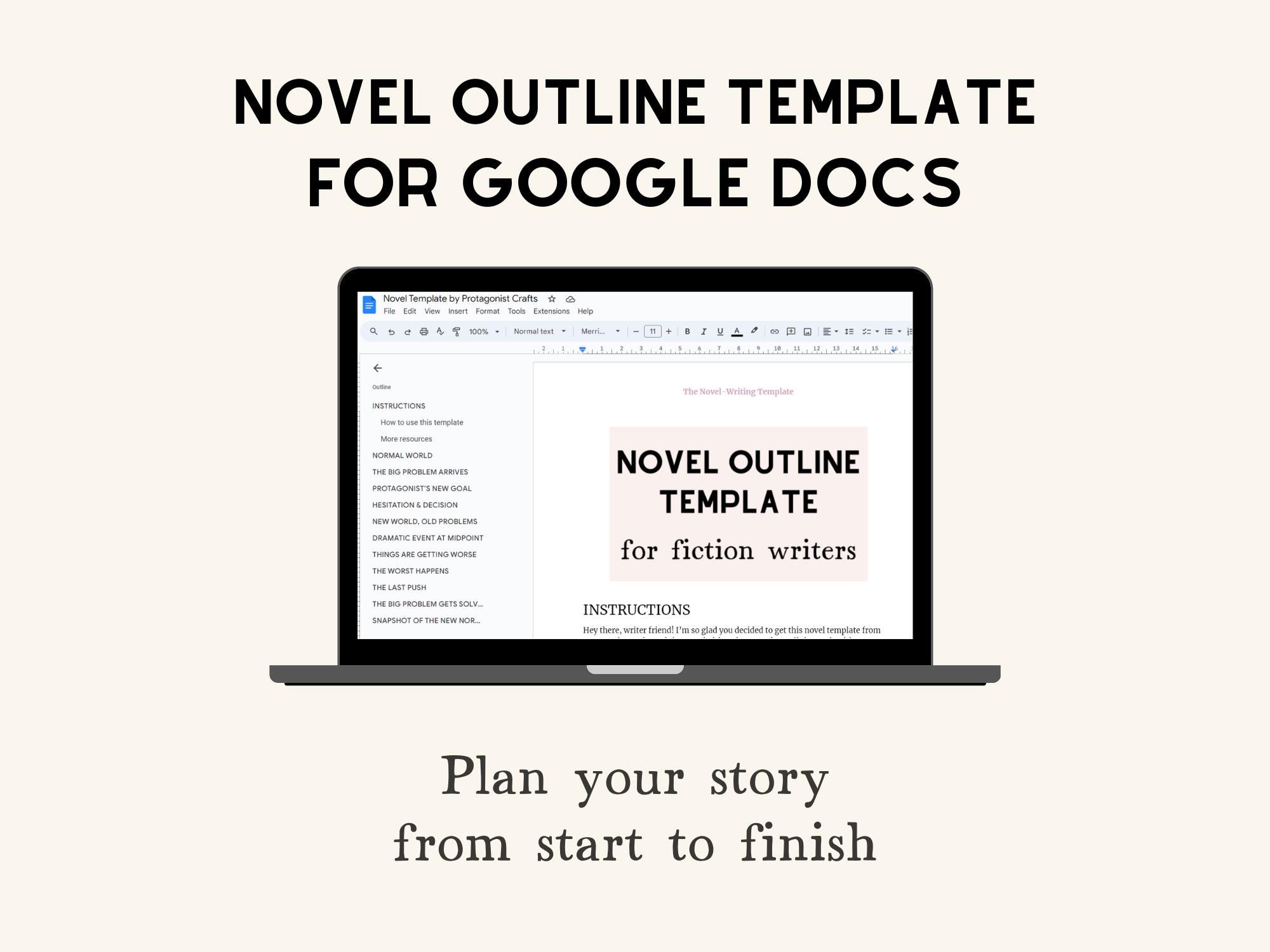 Google Docs Writer Template for Plot Planning and Story Mapping - Etsy