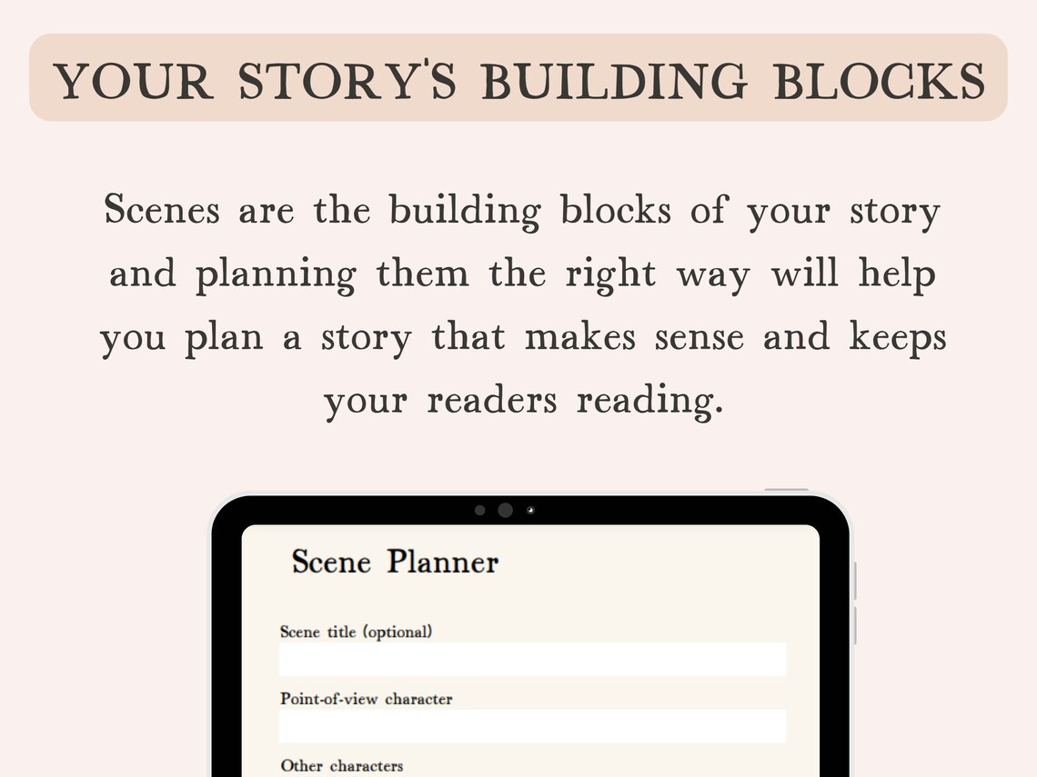 Novel Scene Planner Printable, Novel Outline Template, Writing a Novel ...