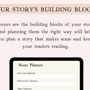 Novel Scene Planner Printable, Novel Outline Template, Writing a Novel ...