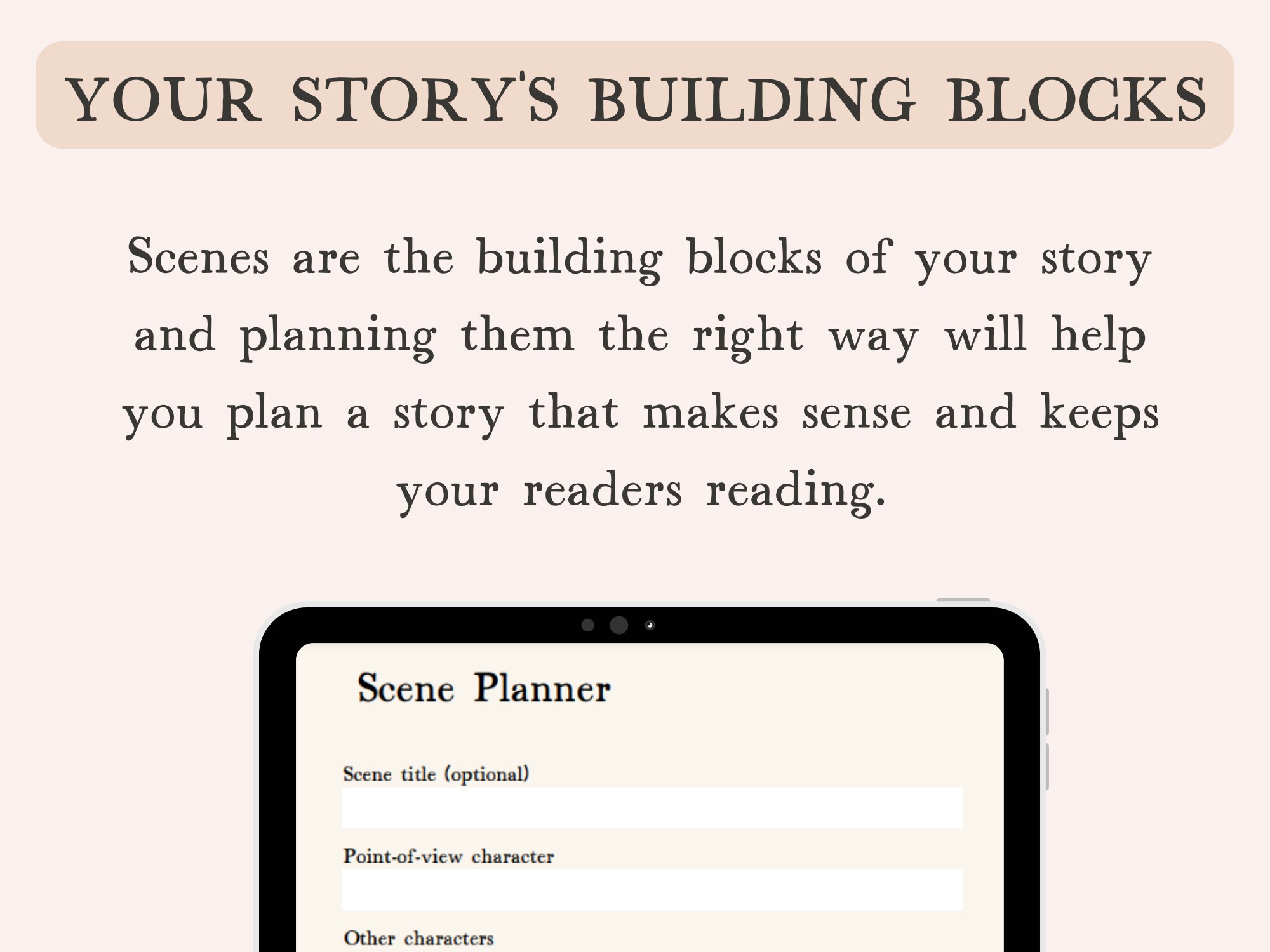 Novel Scene Planner Printable, Novel Outline Template, Writing a Novel ...