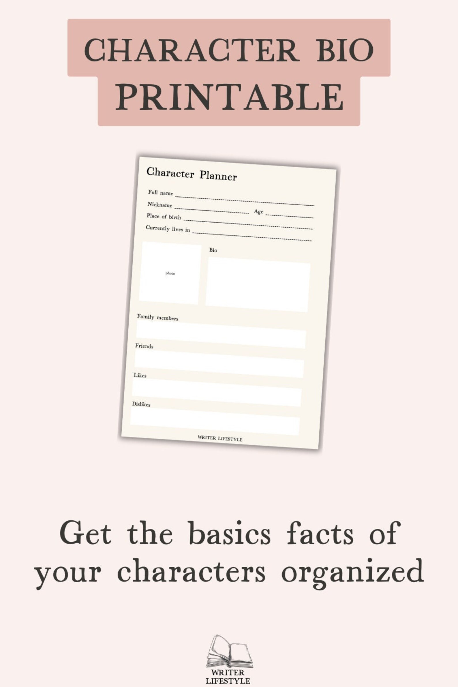 Character Creation Worksheet, Creative Writing Worksheets for Authors ...