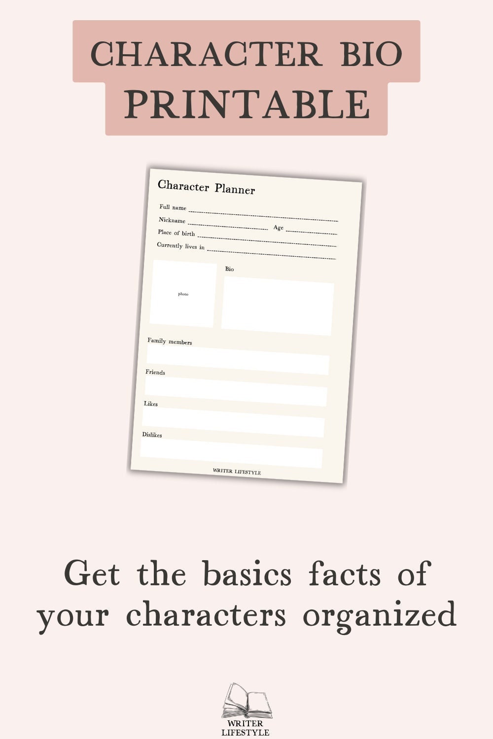 Character Creation Worksheet, Creative Writing Worksheets for Authors ...