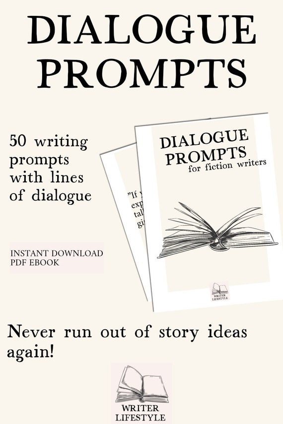Dialogue prompts ebook for fiction writers Writing a book - Etsy España