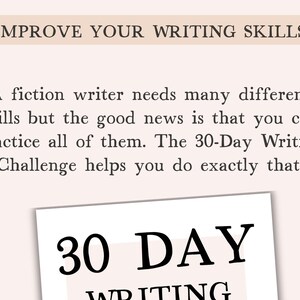 30 Day Writing Challenge With Workbook, Daily Creative Writing Prompts ...