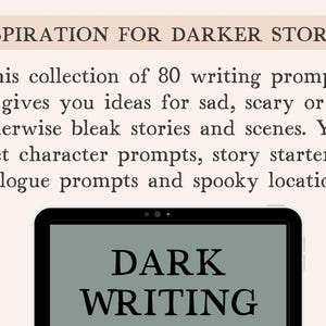 Dark Writing Prompts Ebook, Creative Writing Inspiration for Horror ...