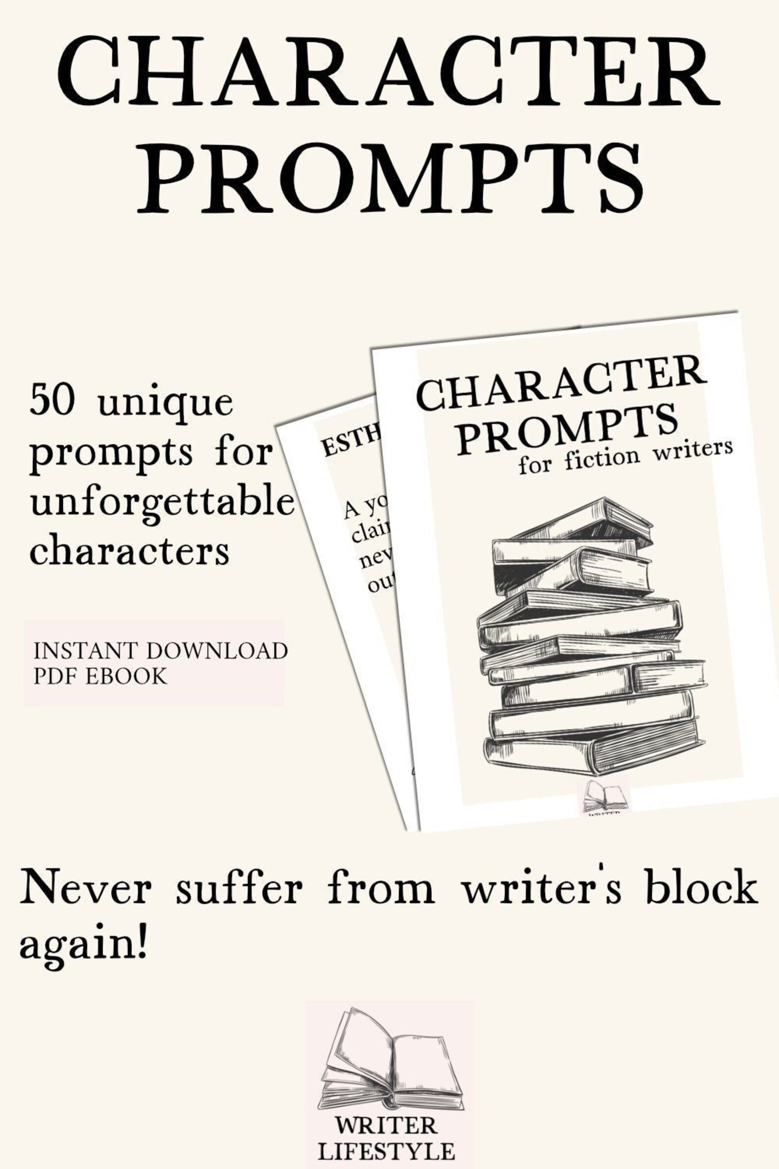 Character Prompts for Fiction Writers Ebook Creative Writing - Etsy