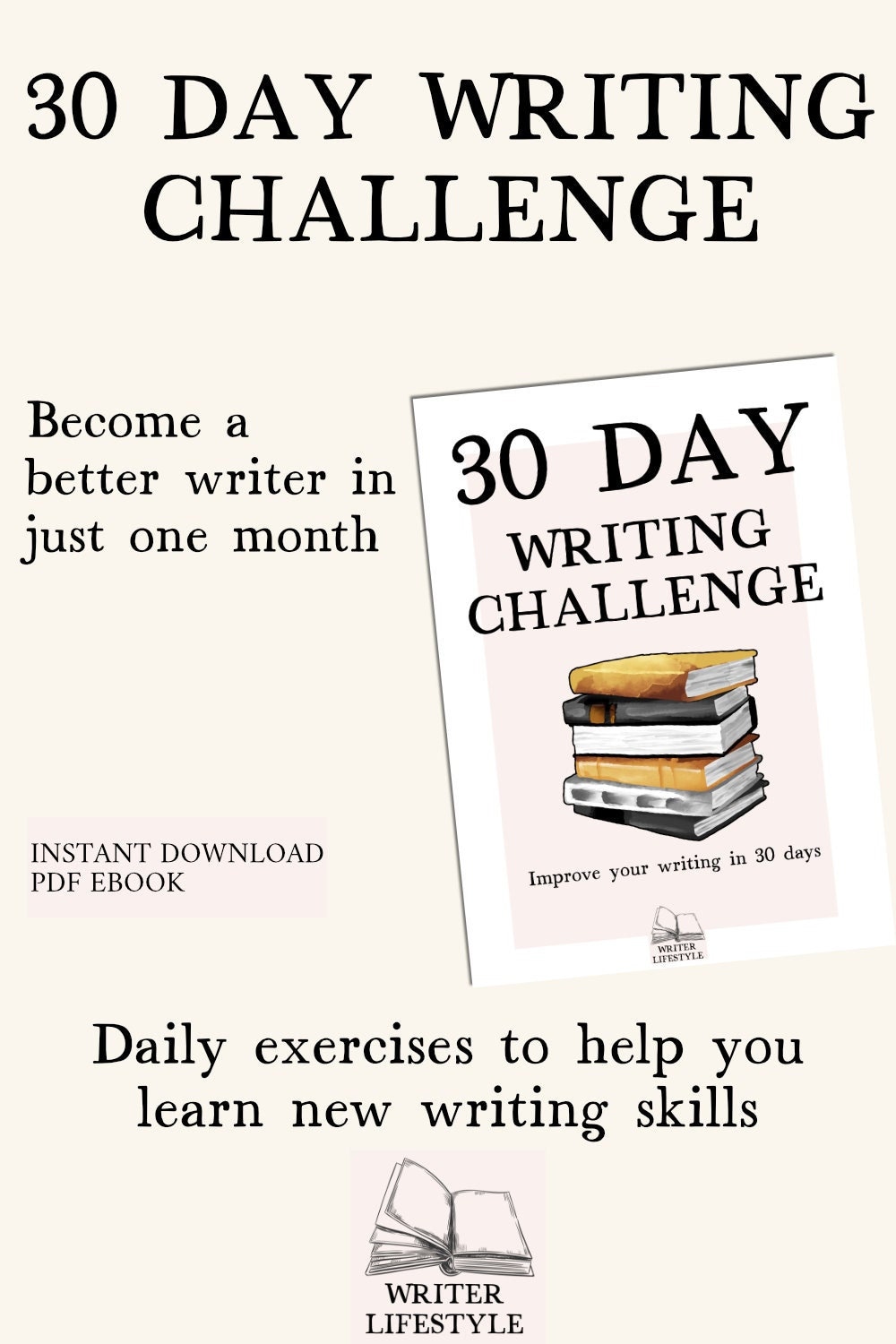 30 Day Writing Challenge With Daily Creative Writing Prompts - Etsy
