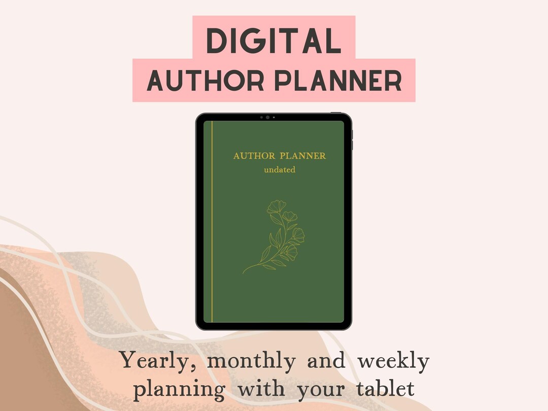Digital Author Planner for Note Taking Apps Like Goodnotes With Yearly ...