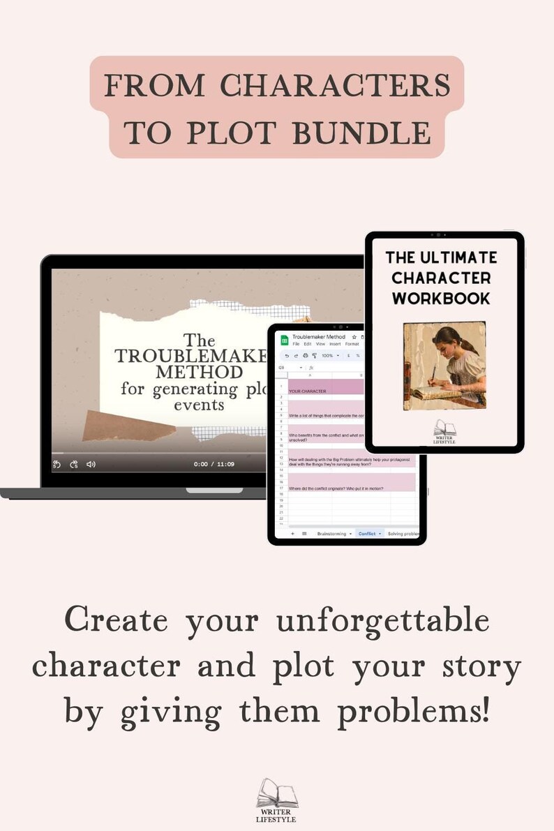 Character Creation and Story Plotting Bundle, Interactive & Printable ...