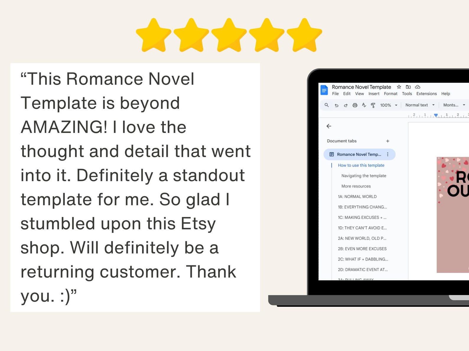Romance Novel Outline Template for Google Docs, Book Writing Beat Sheet - Etsy