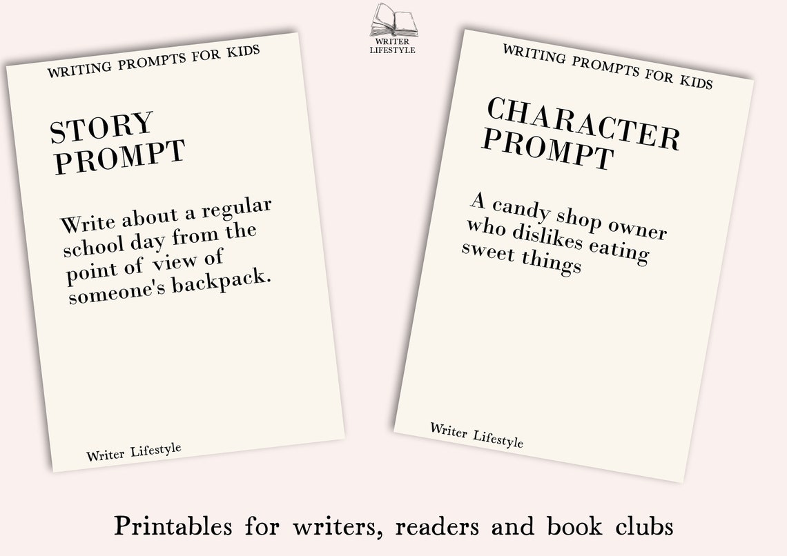 Writing Prompts Bundle for Kids, Fun Story Ideas for Young Writers ...