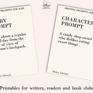 Writing Prompts Bundle for Kids, Fun Story Ideas for Young Writers ...