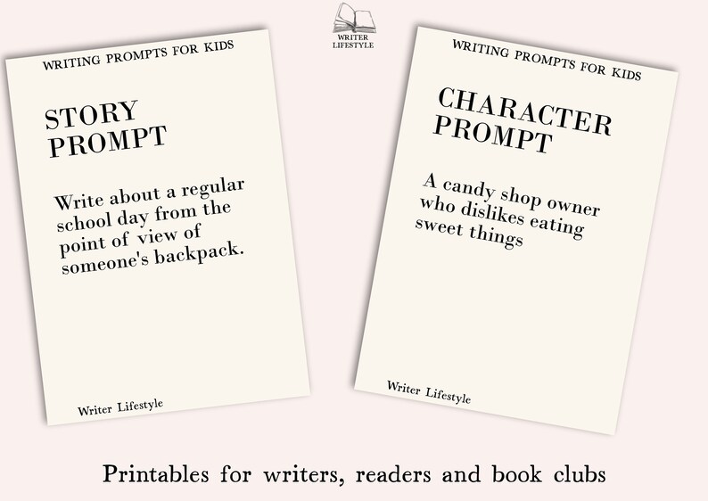 Writing Prompts Bundle for Kids, Fun Story Ideas for Young Writers ...