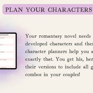 Romantasy Writing Bundle With Romance Outline Template and Planner ...