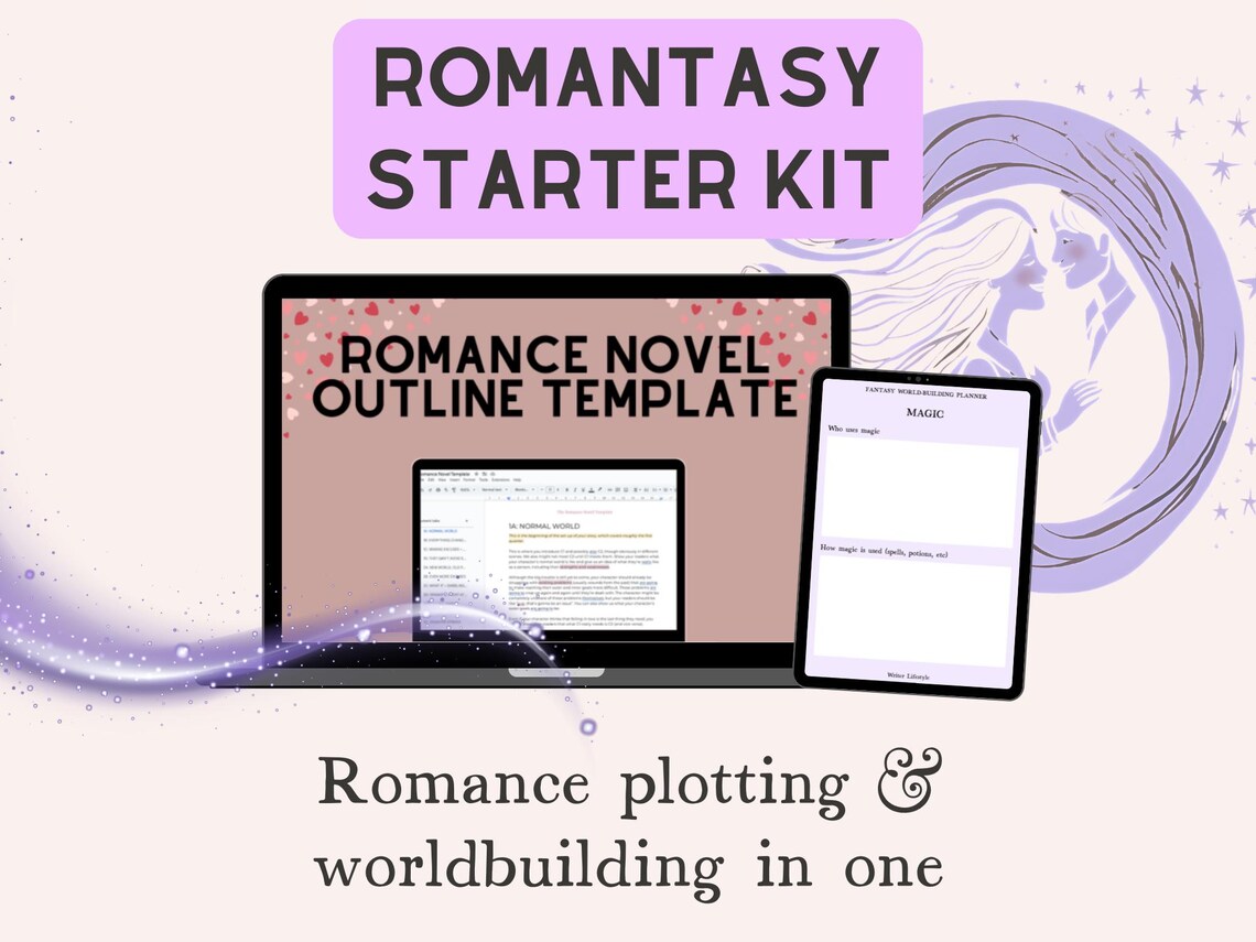 Romantasy Starter Kit With Romance Novel Template and Fantasy ...