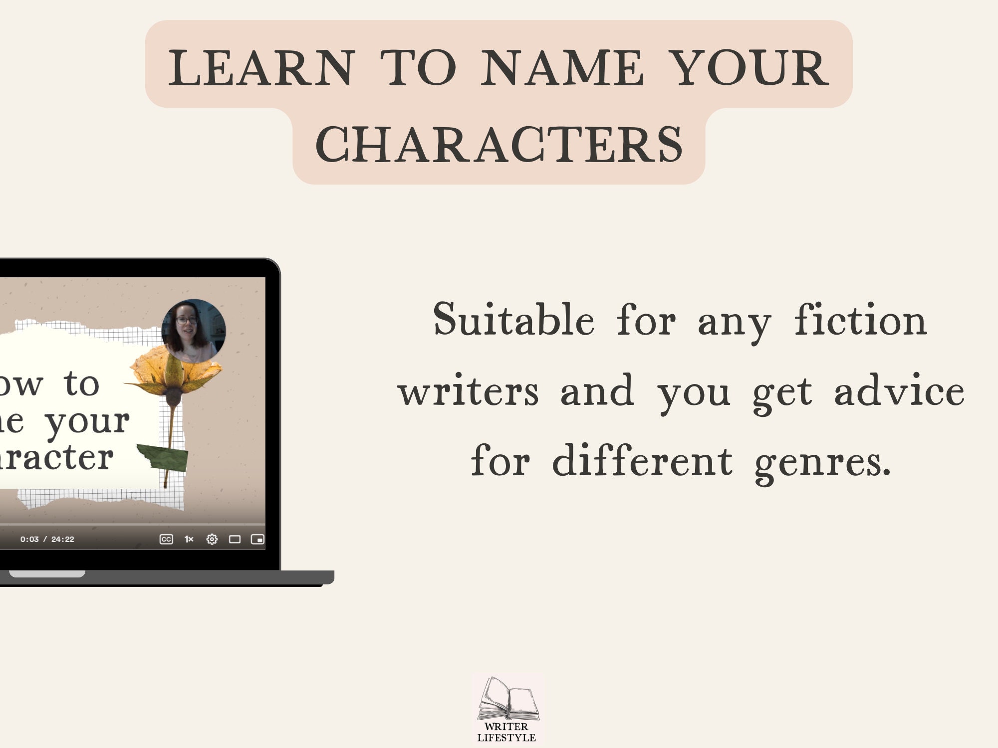 Character Name Video Workshop How to Name Your Novel - Etsy