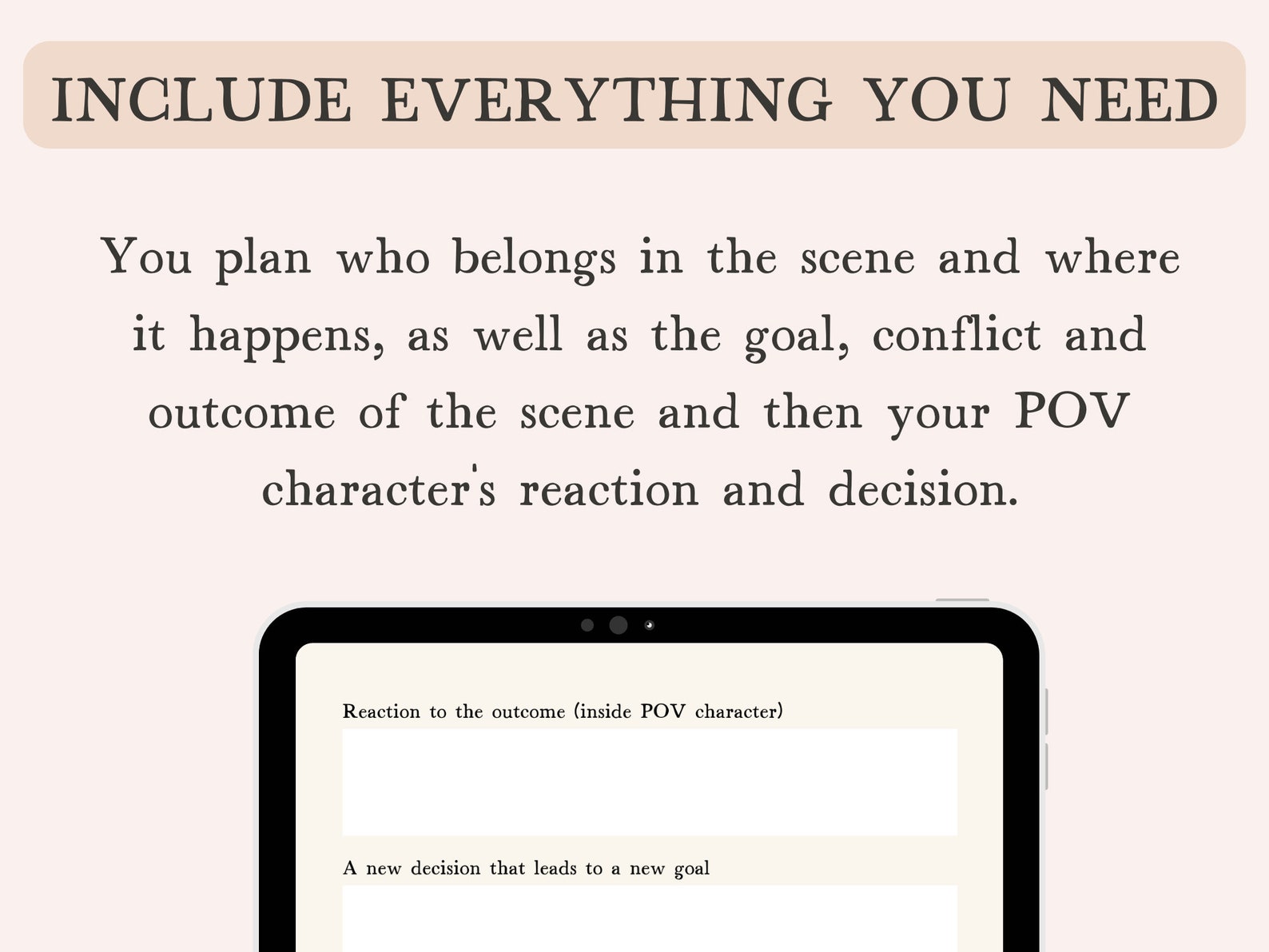 Novel Scene Planner Printable, Novel Outline Template, Writing a Novel ...