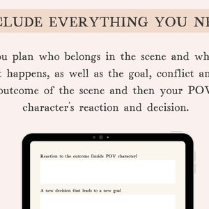 Novel Scene Planner Printable, Novel Outline Template, Writing a Novel ...