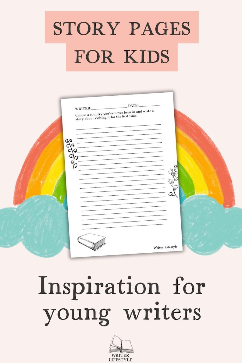 Writing Prompts for Kids PDF, Printable Story Pages for Middle School ...