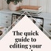 Quick Guide and Cheat Sheets to Editing Your Novel, Printables for ...