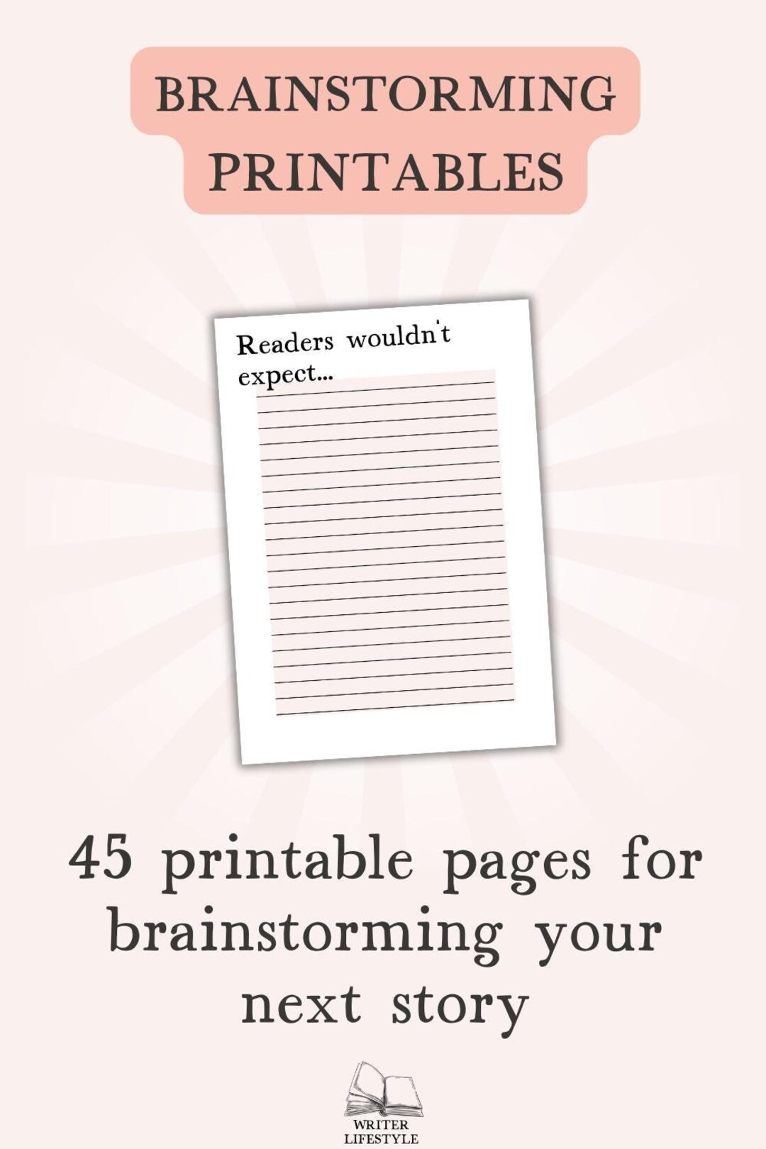 Brainstorming Printables for Writers, Novel Planner Worksheets ...