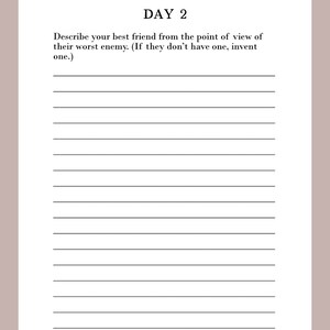 30 Day Writing Challenge With Workbook, Daily Creative Writing Prompts ...