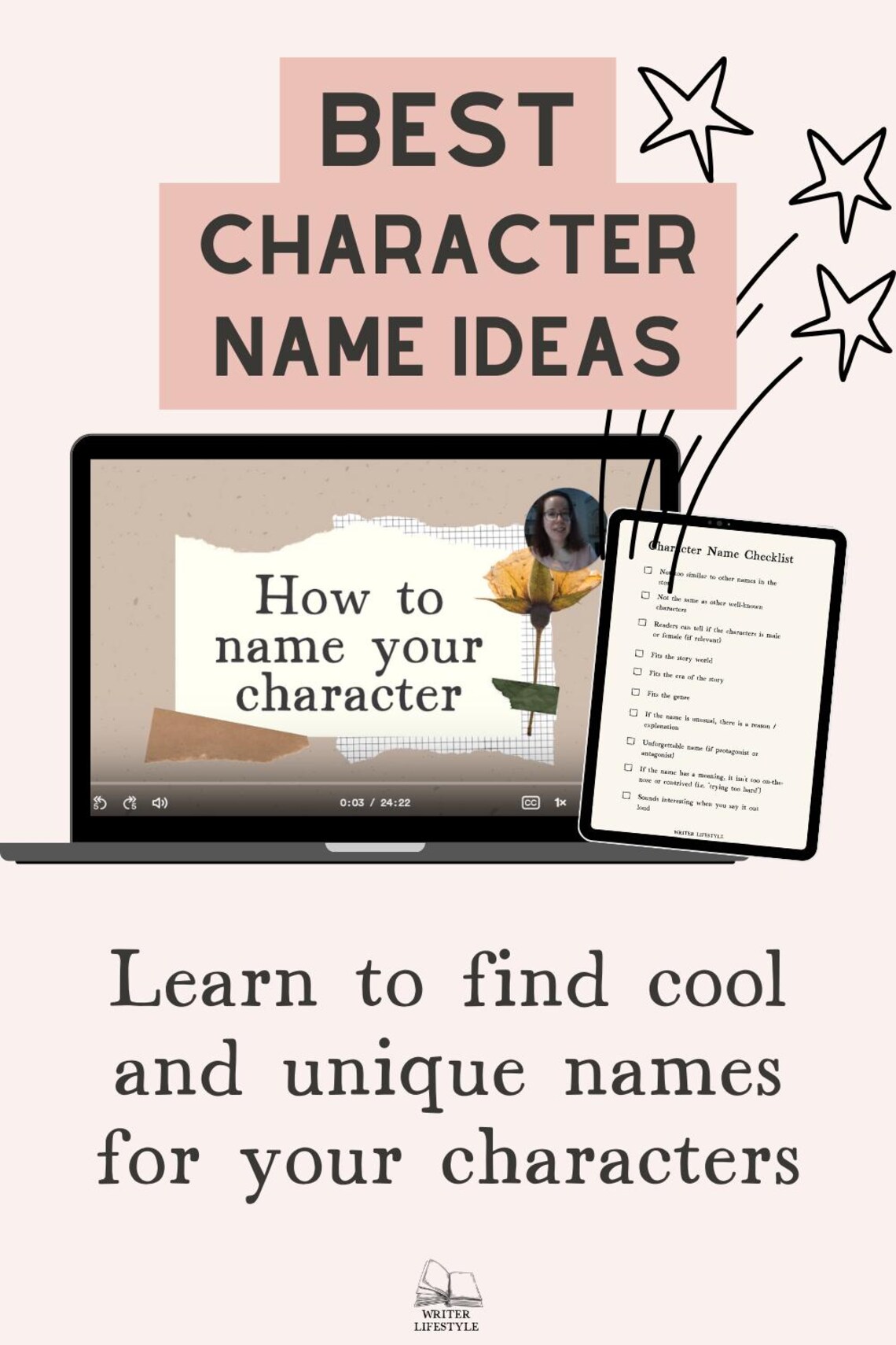 Best Character Names for Your Book, Video Workshop and Checklist for ...