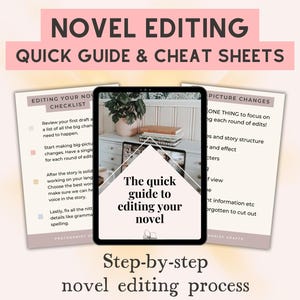 Quick Guide and Cheat Sheets to Editing Your Novel, Printables for ...