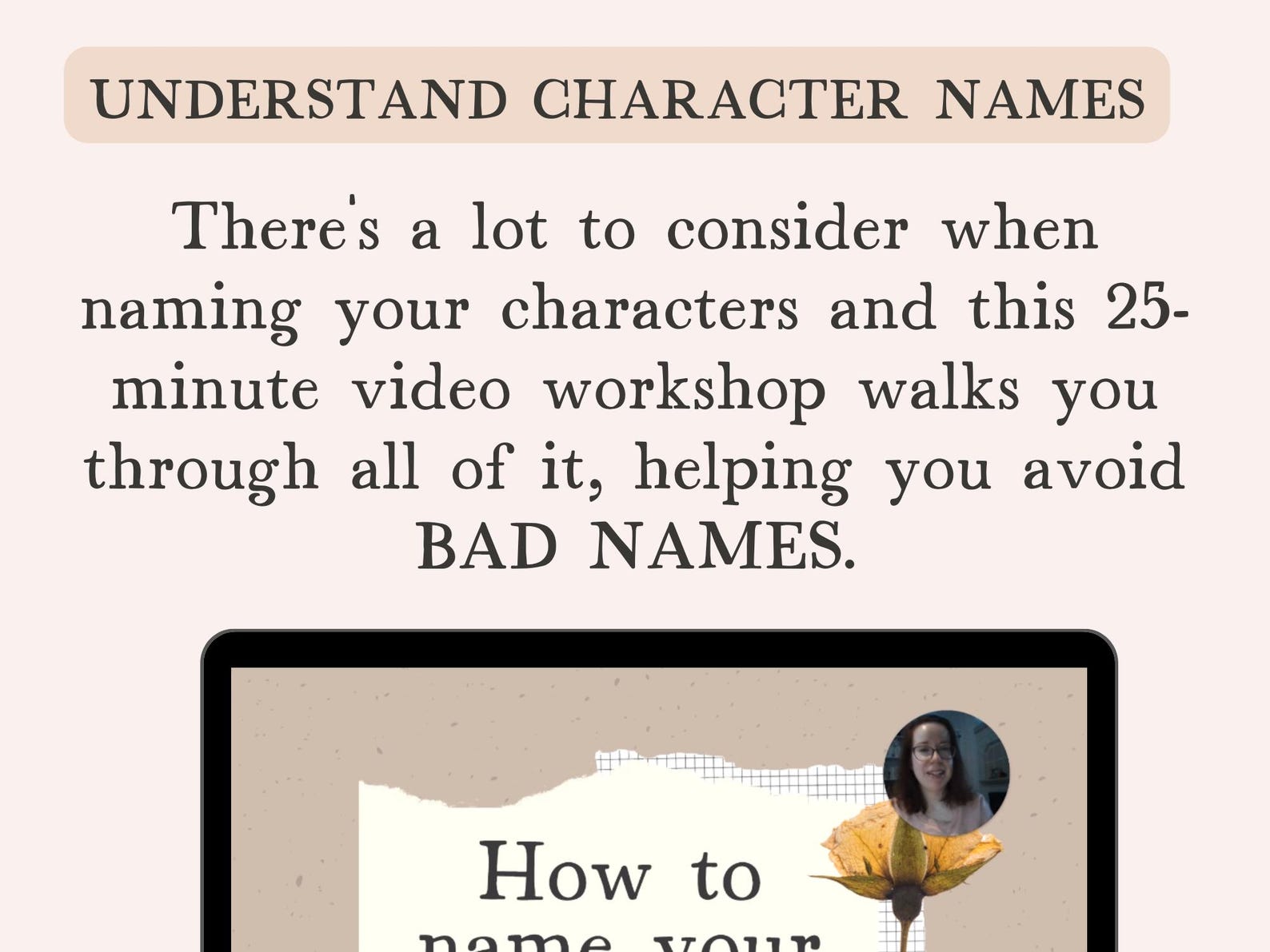 Best Character Names for Your Book, Video Workshop and Checklist for ...