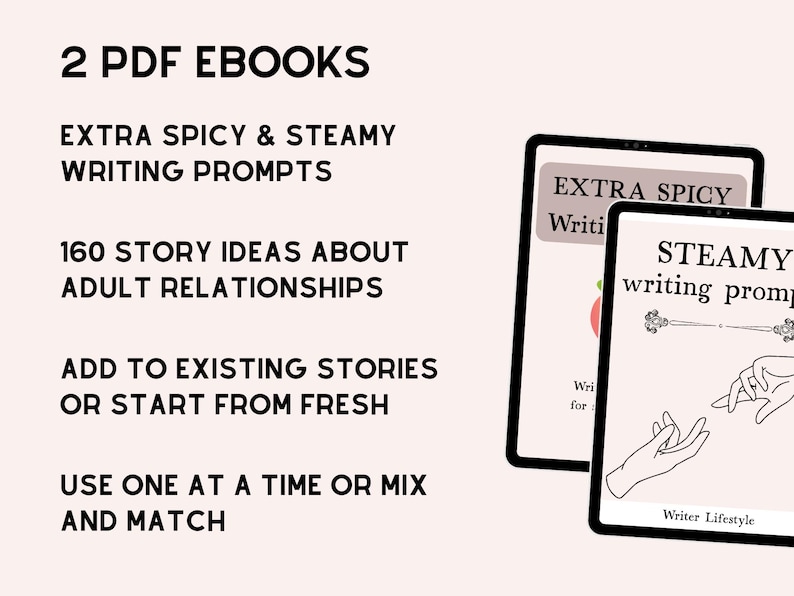 Spicy Romance Writing Prompts Bundle, Adult Story Inspiration (PDF ...
