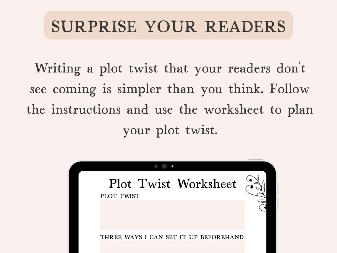 Printable and Digital Plot Twist Worksheet, Plot Planning and Story ...