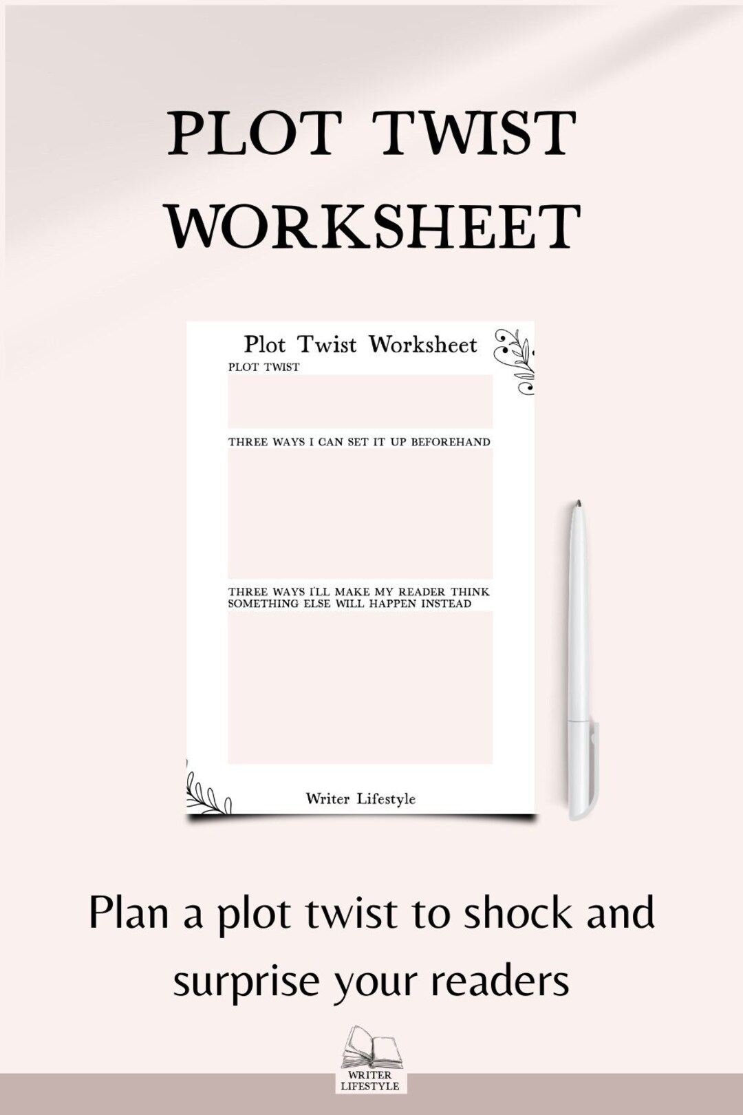 Printable and Digital Plot Twist Worksheet Plot Planning and - Etsy