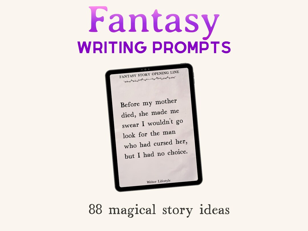 Fantasy Writing Prompts Ebook, Dialogue Prompts, Story Starters, Short ...