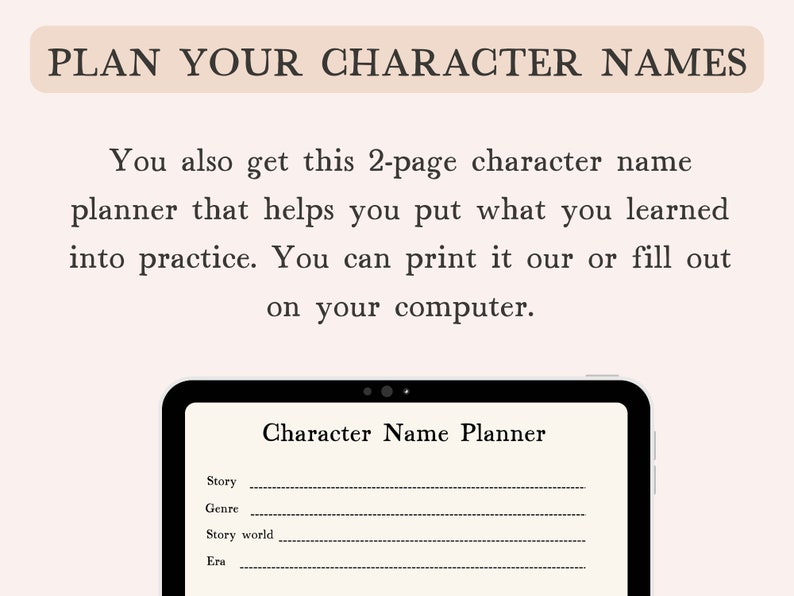 Character Name Video Workshop, How to Name Your Novel Characters ...