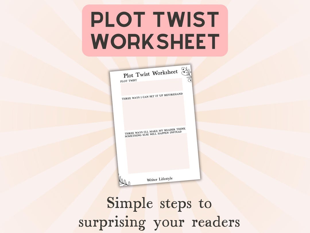 Plot Twist Worksheet, Novel Writing Planner (printable & Digital) - Etsy