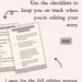Quick Guide and Cheat Sheets to Editing Your Novel, Printables for ...