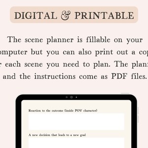 Novel Scene Planner Printable, Novel Outline Template, Writing a Novel ...