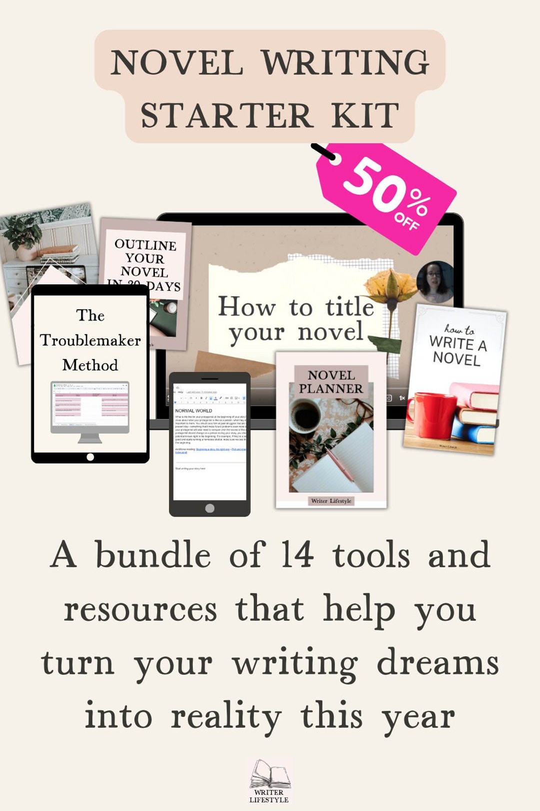 Novel Writing Starter Kit, Learn How to Write a Novel, Outline Template ...