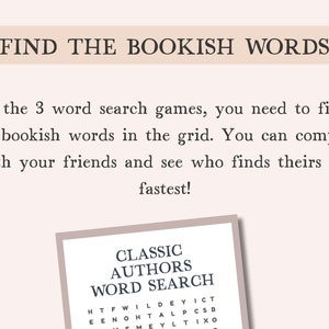 Printable Game Bundle for Book Clubs, Bookworm Party Games, Book Club ...