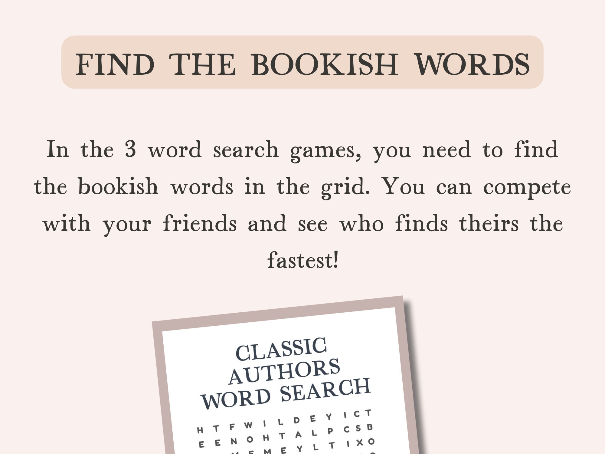 Printable Game Bundle for Book Clubs, Bookworm Party Games, Book Club ...